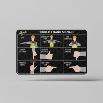 Forklift Hand Signal Cards: Crane, Telehandler Available