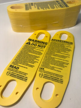 Crane Pendant Warning Tag - For Overhead Hoists (9x2.75'')
