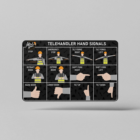 Forklift Hand Signal Cards: Crane, Telehandler Available