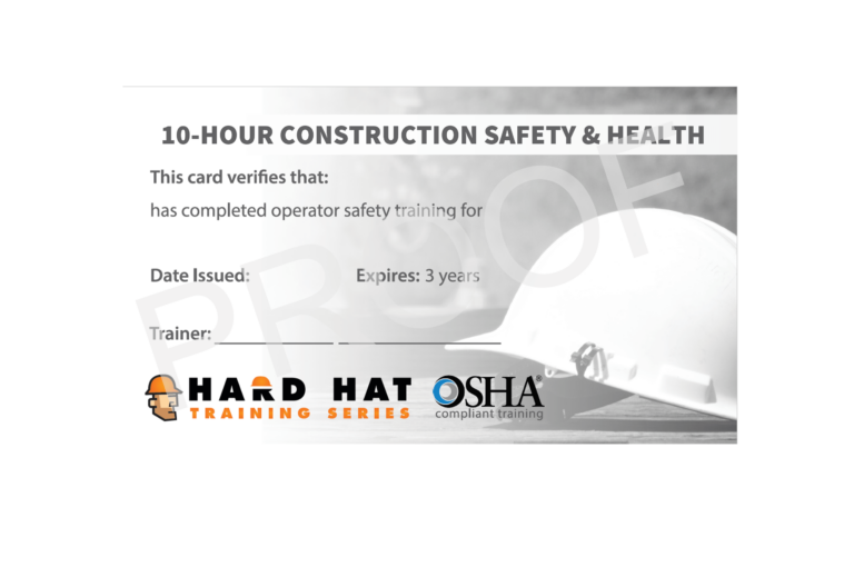 OSHA Card Benefits - Hard Hat Training