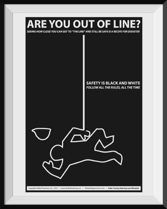 Safety Poster - Out of Line | Hard Hat Training
