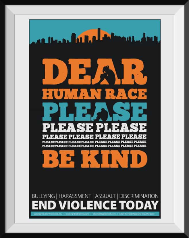 Human Resources Poster - Be Kind | Hard Hat Training