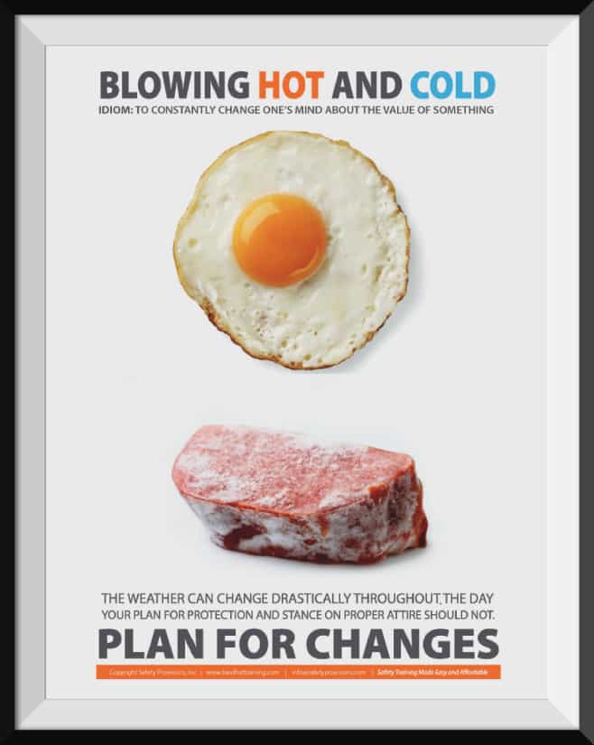 General Safety Poster - Blowing Hot And Cold