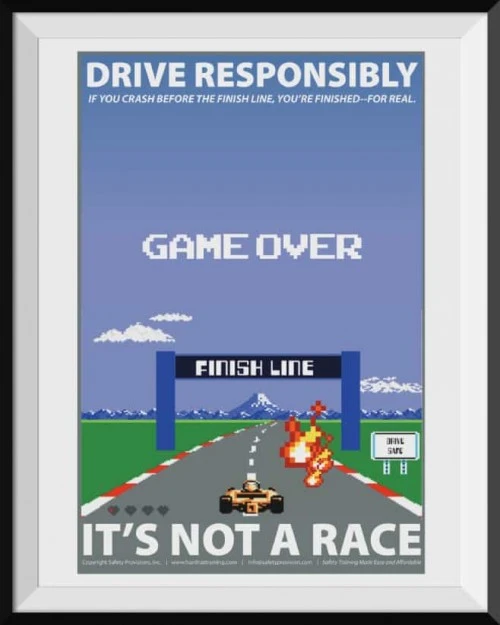 Defensive Driving Safety Poster - Drive Responsibly