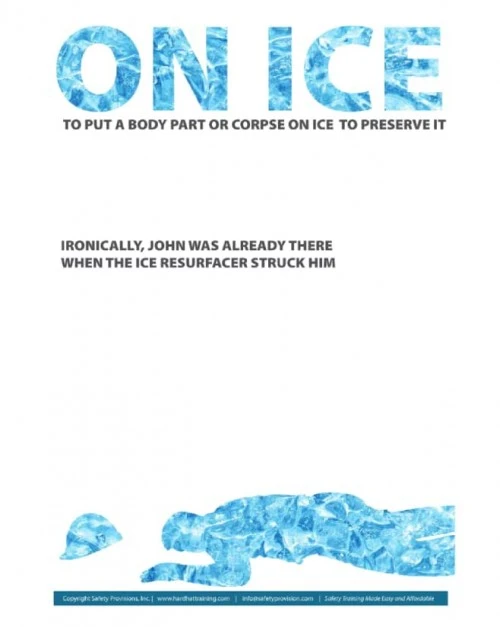 Ice Resurfacer Safety Poster- On Ice | Hard Hat Training
