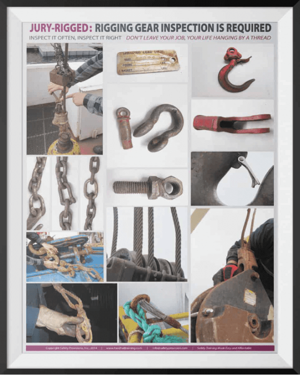 Rigging Safety Poster - Hardware Inspection | Hard Hat Training